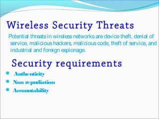 Wifi | PPT | Information and Network Security | Computing