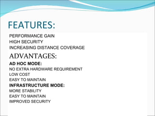 Wifi adhoc and infrastructure mode | PPT