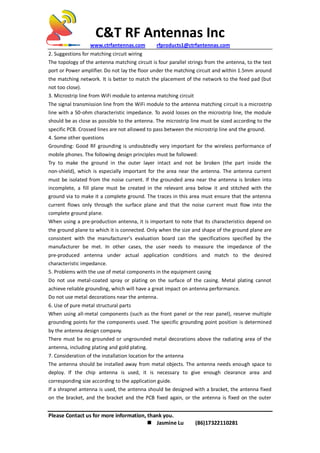 Wifi antenna requirements for PCB layout and structure - C&T RF ...