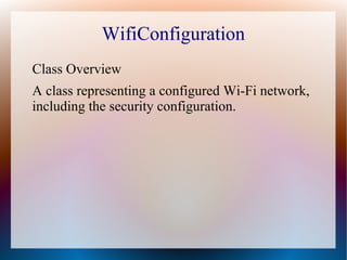 Wifi api android | PPT