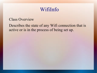 Wifi api android | PPT