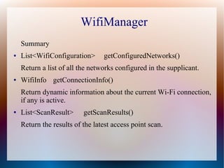 Wifi api android | PPT