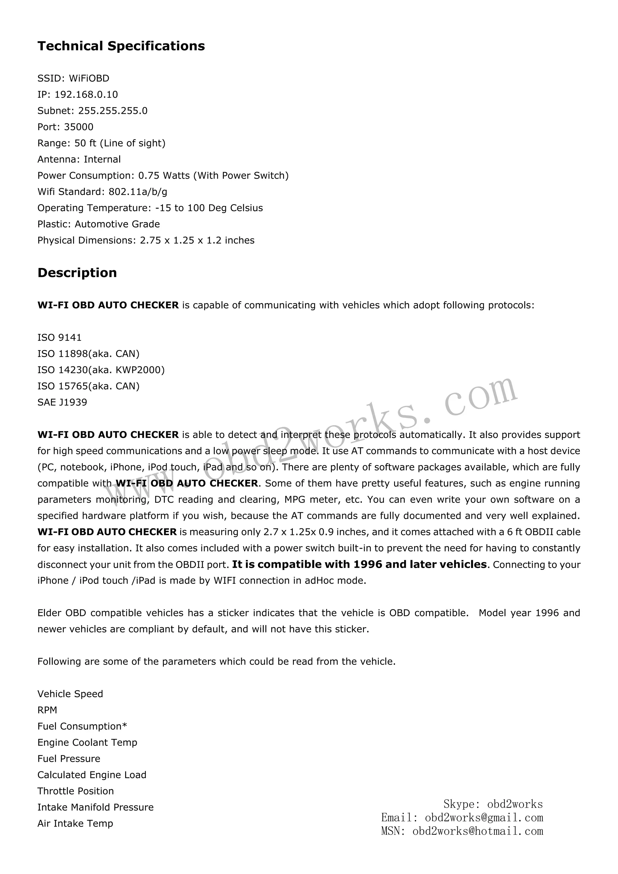 Wifi obd auto checker using step | PDF