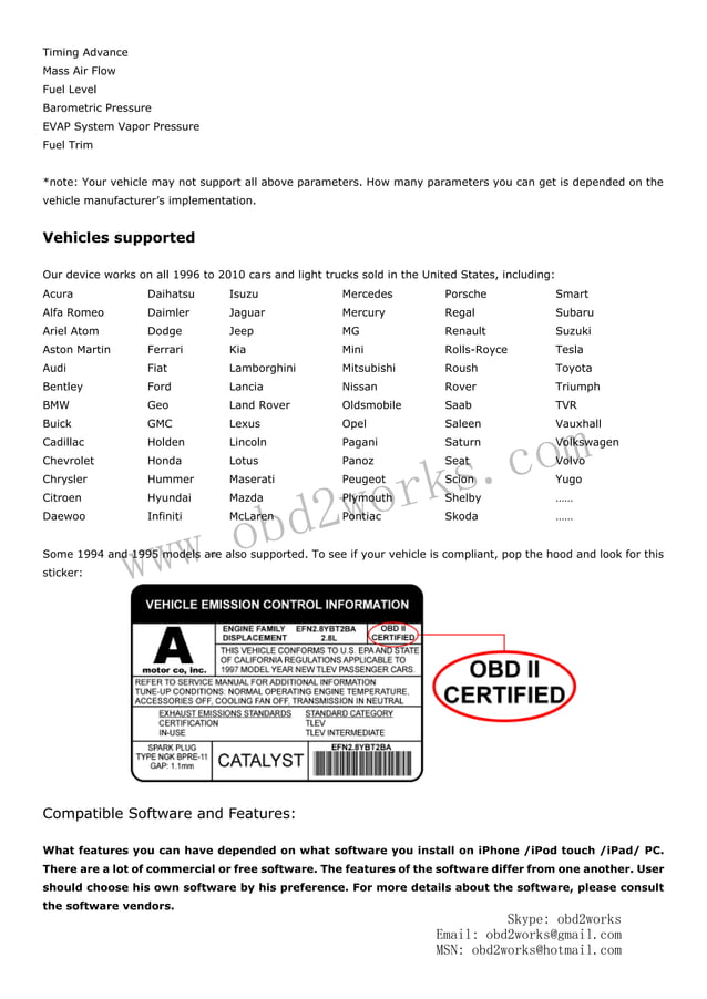 Wifi obd auto checker using step | PDF | Email | Internet