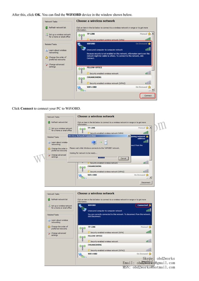 Wifi obd auto checker using step | PDF | Email | Internet