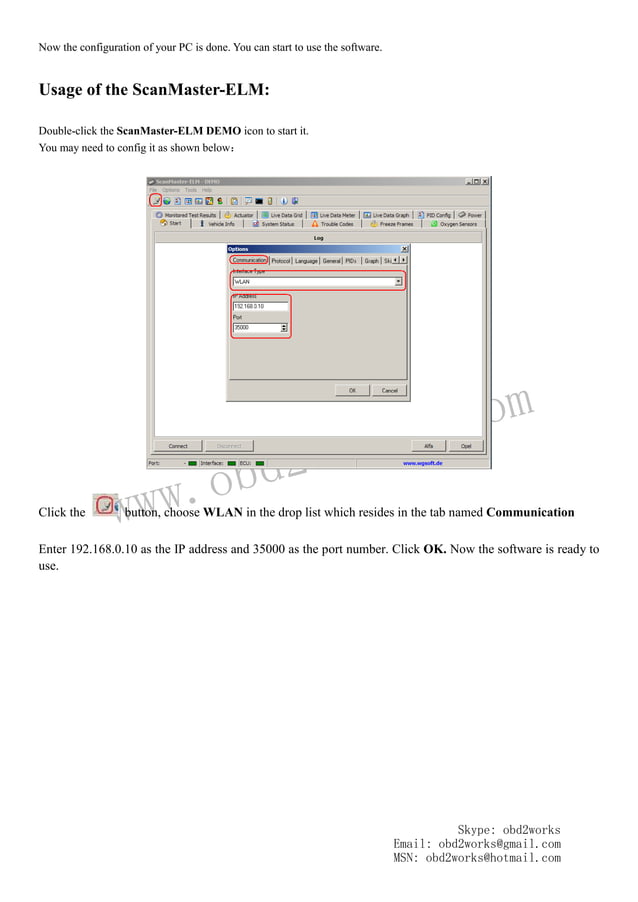 Wifi obd auto checker using step | PDF | Email | Internet