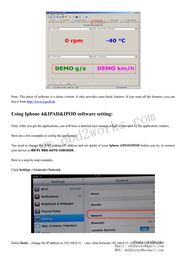 Wifi obd auto checker using step | PDF | Email | Internet