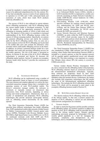 Development of the Wi-Fi Offloading Business Concept within the African Market Context | PDF