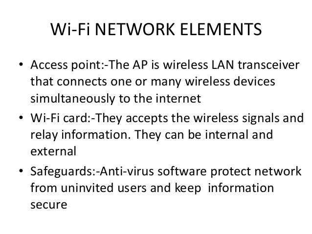 Wifi technology ppt