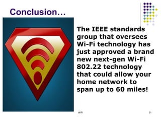 Wi-fi (ppt) by Mayank Saxena | PPT | Computer Networking | Computing