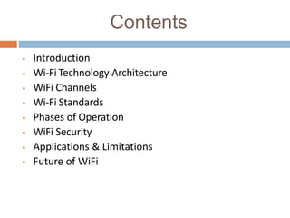 Wi fi technology | PPTX | Computer Networking | Computing