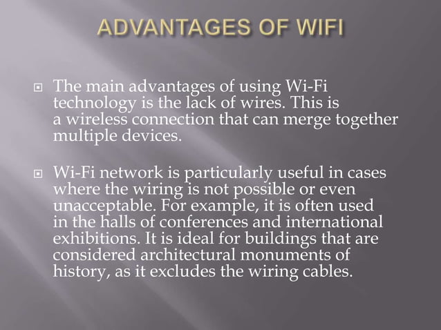 Wifi technology ppt | PPTX
