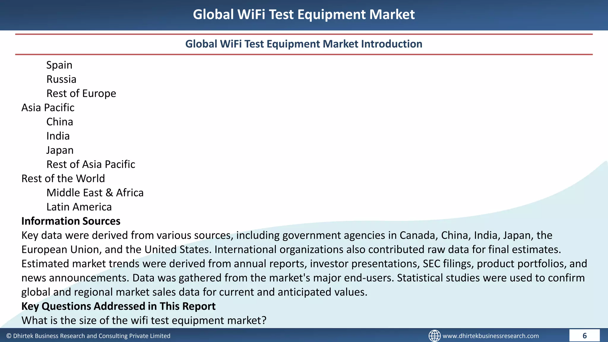 Wi fi test equipment market | PDF