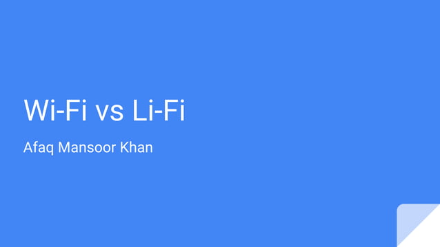 WiFi vs LiFi - A Comparison | PPTX | Computer Networking | Computing