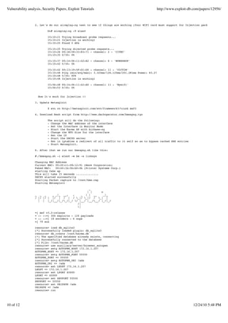 Wi-Foo Ninjitsu Exploitation | PDF