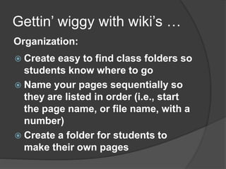 Wiggy wiki's and art history | PPT