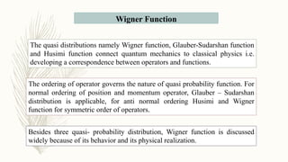 Wigner function and entangled states slides | PPTX