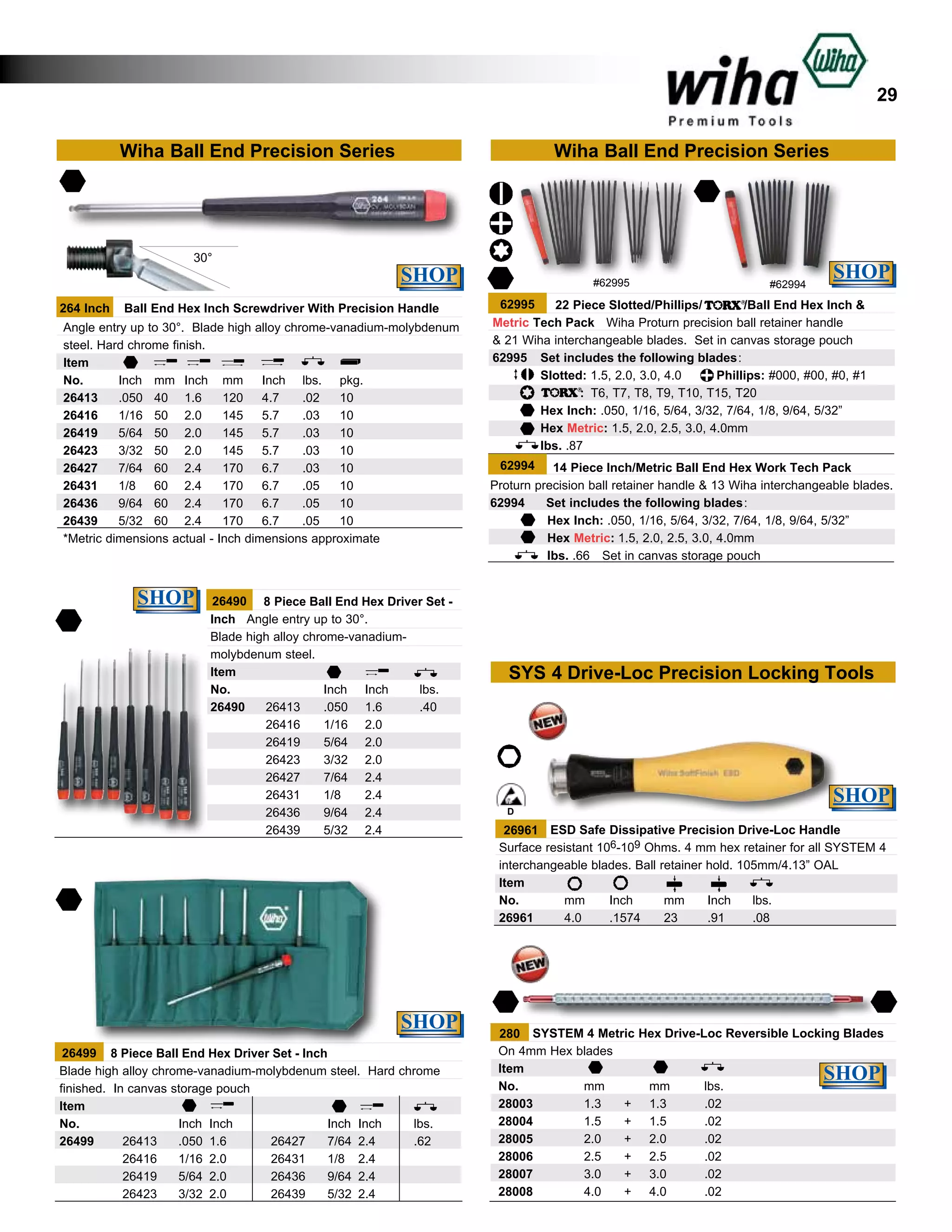 Wiha Hex Tools Catalog | PDF