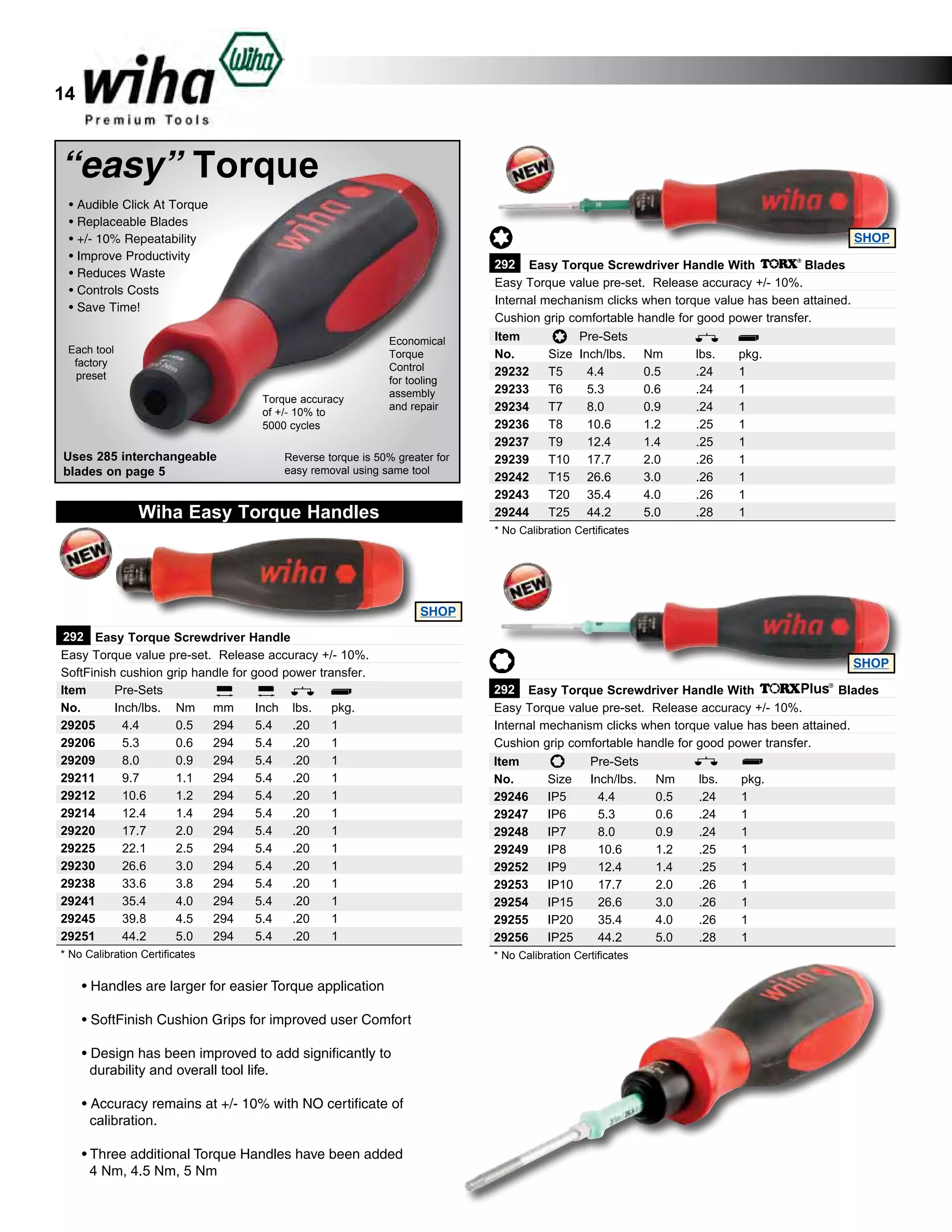 Wiha Torque Control Catalog | PDF