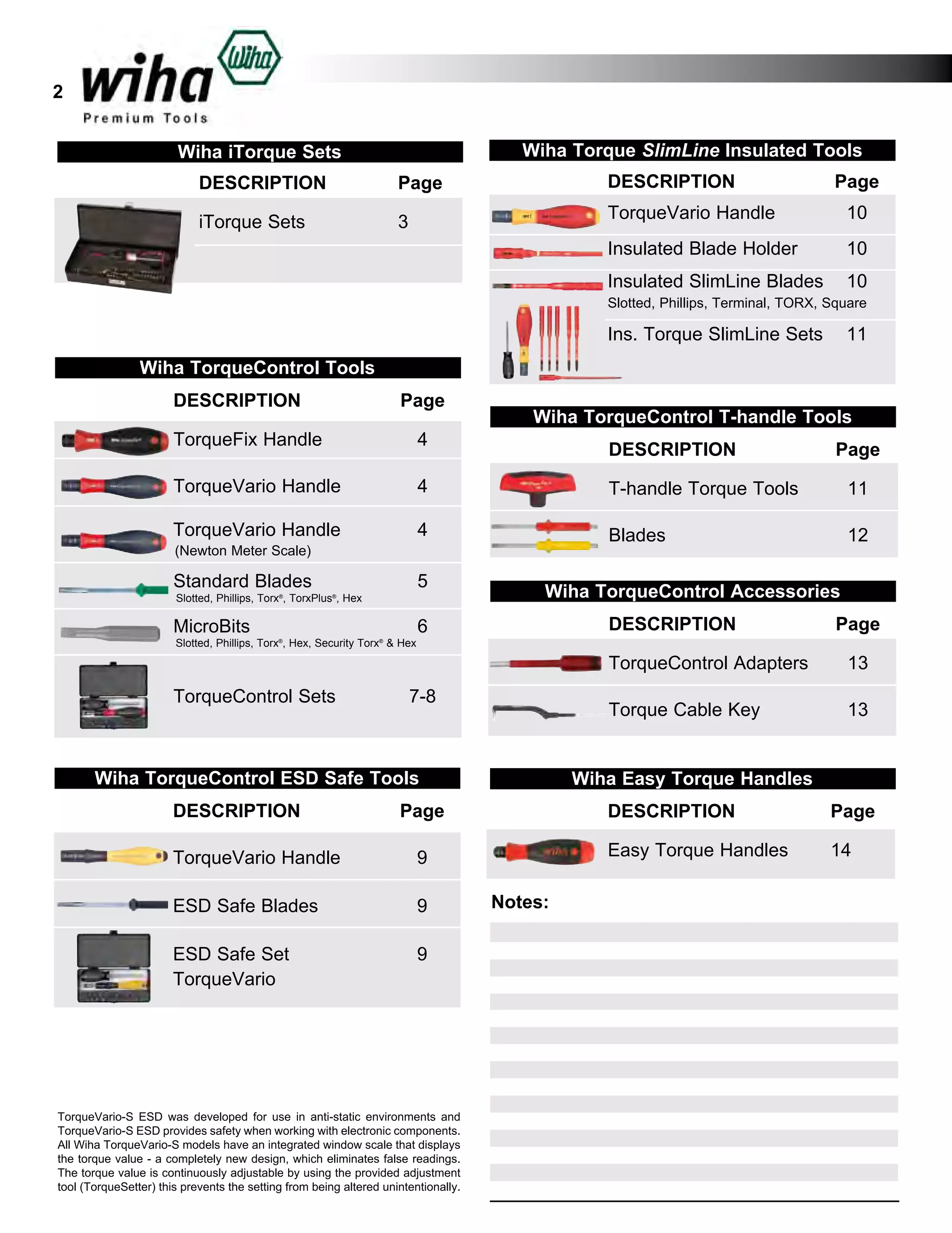 Wiha Torque Control Catalog | PDF