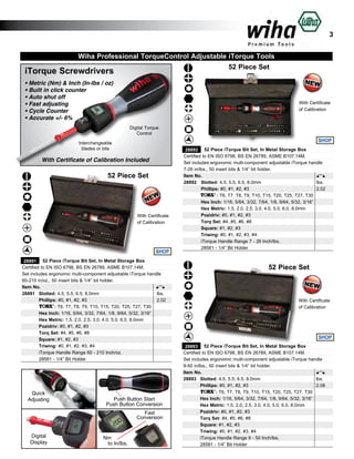 Wiha Torque Control Catalog | PDF