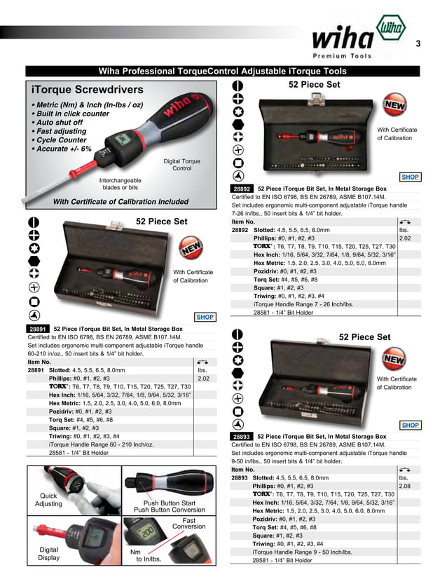 Wiha Torque Control Catalog | PDF | Computer Peripherals | Computing