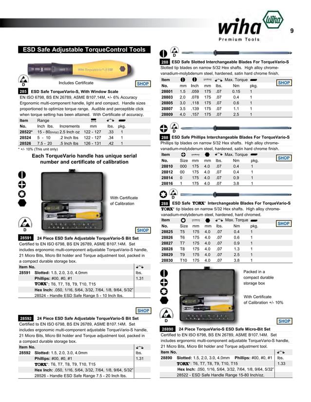 Wiha Torque Control Catalog | PDF | Computer Peripherals | Computing