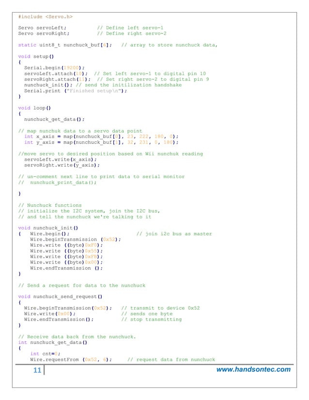Wii Nunchuk for Arduino | PDF | Computer Peripherals | Computing