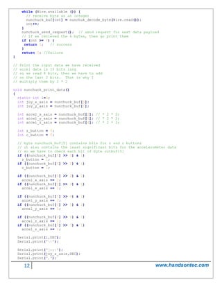 Wii Nunchuk for Arduino | PDF