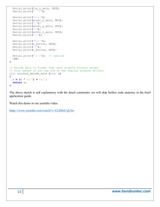 Wii Nunchuk for Arduino | PDF
