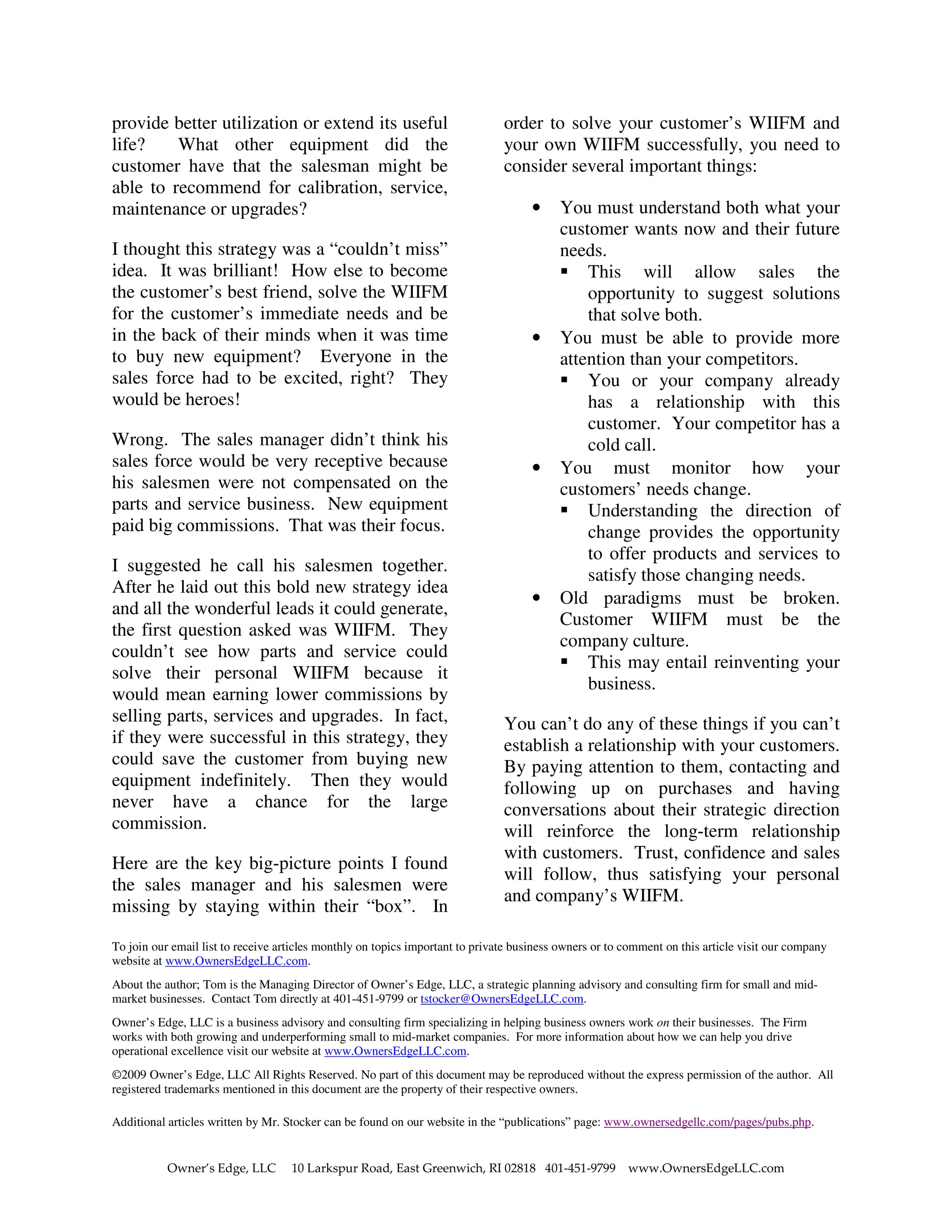 WIIFM Is NOT About You | PDF