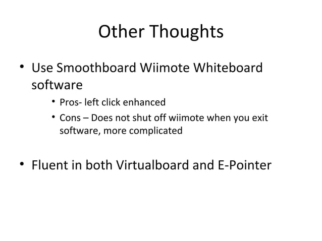 Wiimote Whiteboard | PPT | Computer Peripherals | Computing
