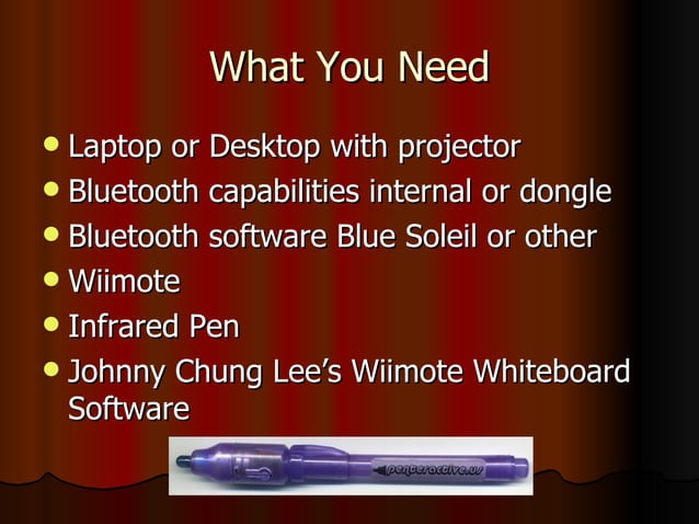 Wiimote Whiteboard | PPT