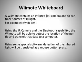 Wii remote interactive whiteboard | PPTX