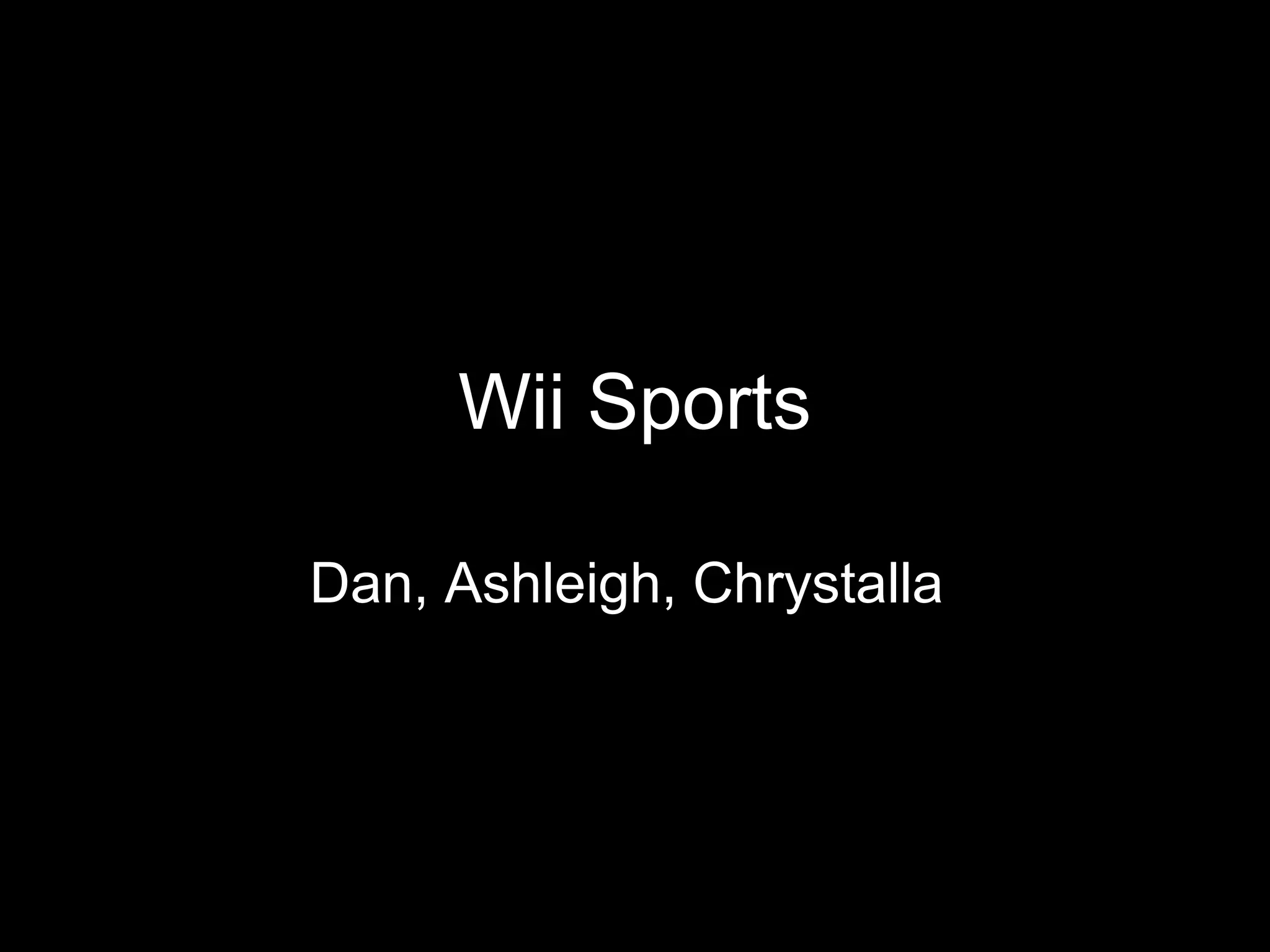 Wii sports powerpoint | PPT