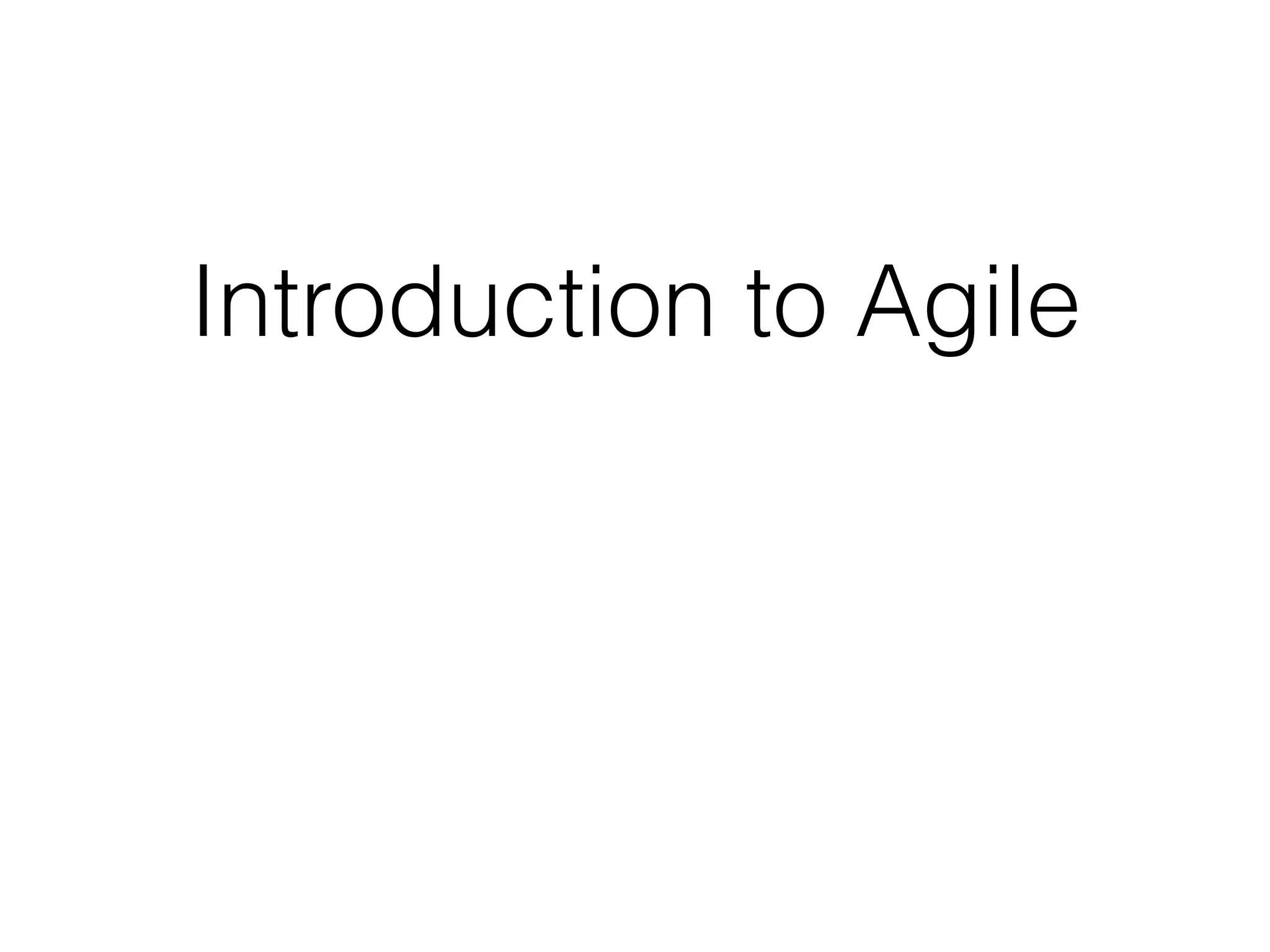 Introduction to agile | PPT