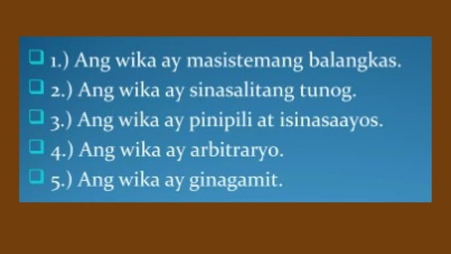Depinisyon at Katangian ng Wikang Filipino | PPTX