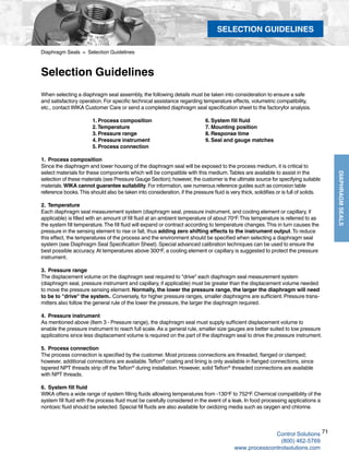 Wika Pressure and Temperature Measurement Product Catalog | PDF