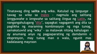 Wika at linggwistiks | PPTX