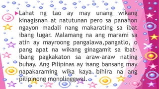 Wika at linggwistiks | PPTX