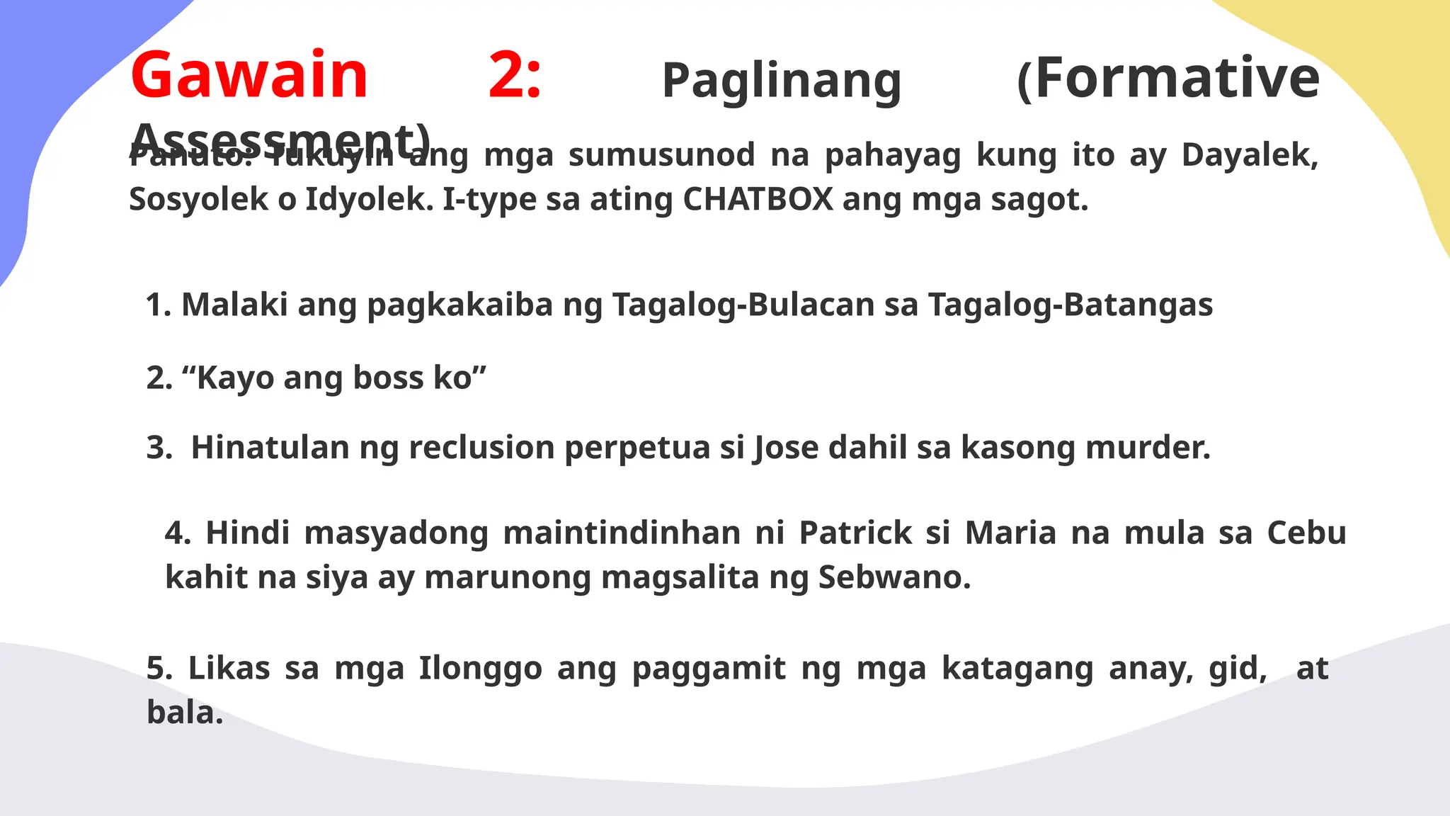 Wika, Diyalekto, Sosyolek, Idyolek. pptx | PPTX