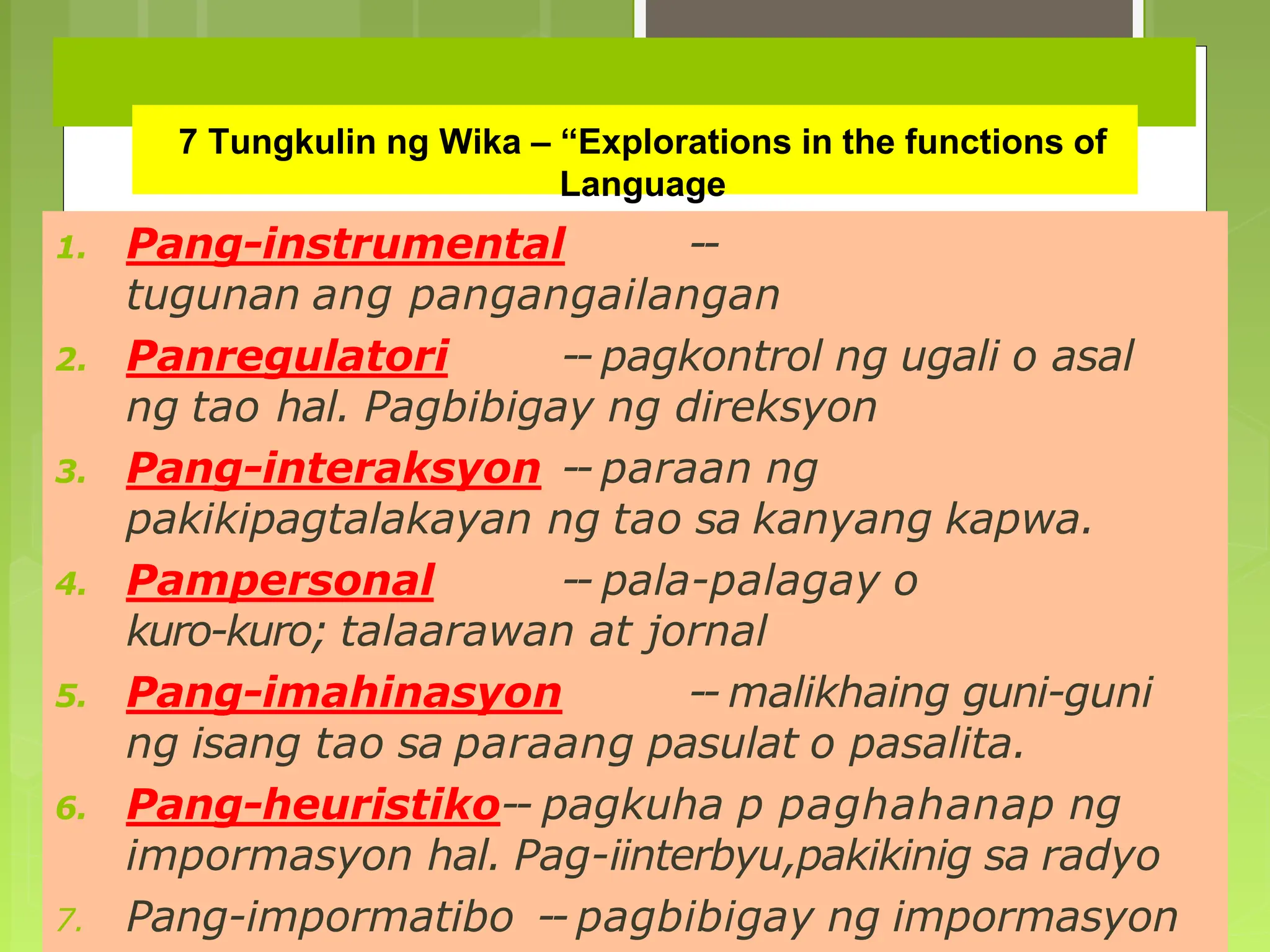 WIKA FILIPINO Pantikan Una Una Kaya Kaya | PPTX