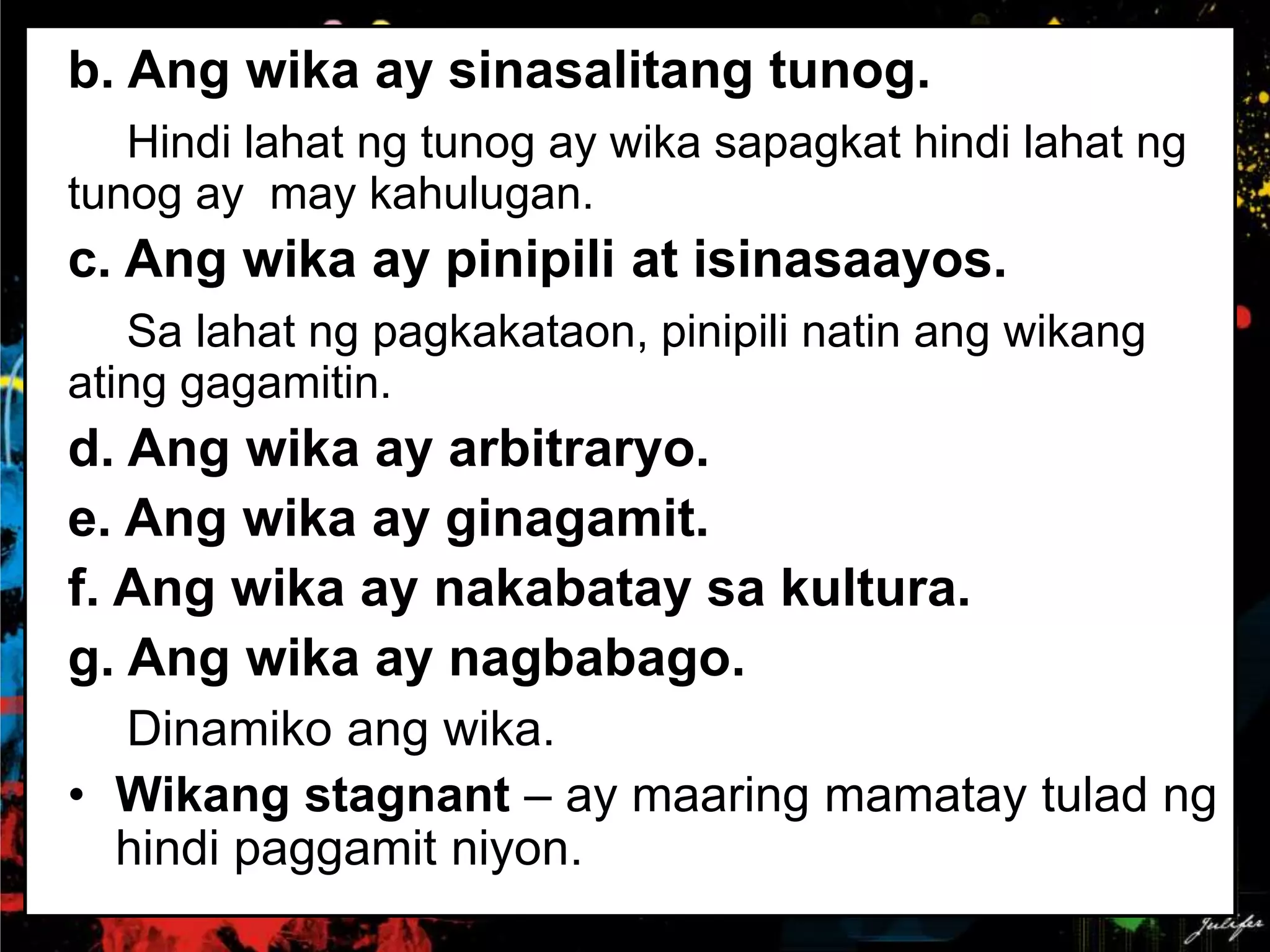 Wika, lipunan, at kultura | PPTX