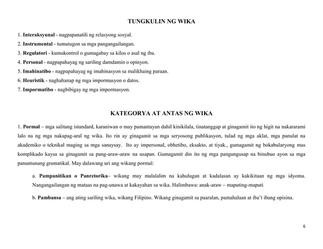 Wikang Filipino | DOCX