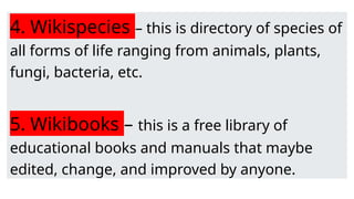 Powerpoint presentation about THE WIKIPEDIA | PPTX