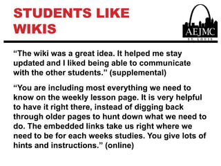 Wikis in the Classroom | PPT