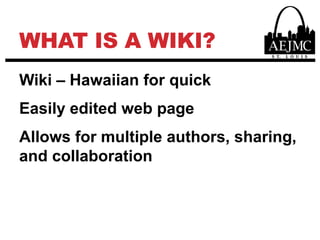 Wikis in the Classroom | PPT