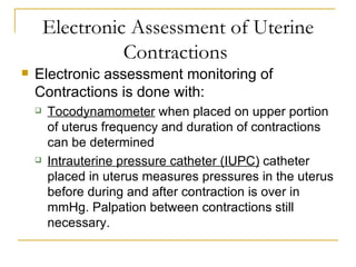 Wiki.assessment of uterine contractions 2011 | PPT