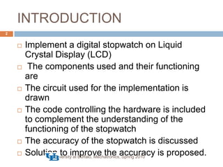 Implementing a Digital Stopwatch Using Basic Stamp2 | PPTX