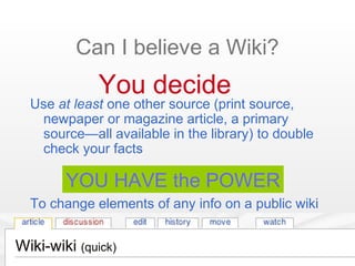Wiki Wikis For Students | PPT